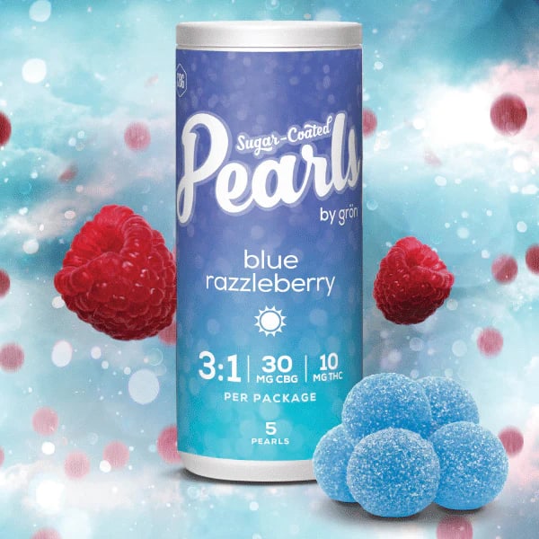 Blue Razzleberry 3:1 CBG Gummies (Pearls) • Wiid Boutique Inc.