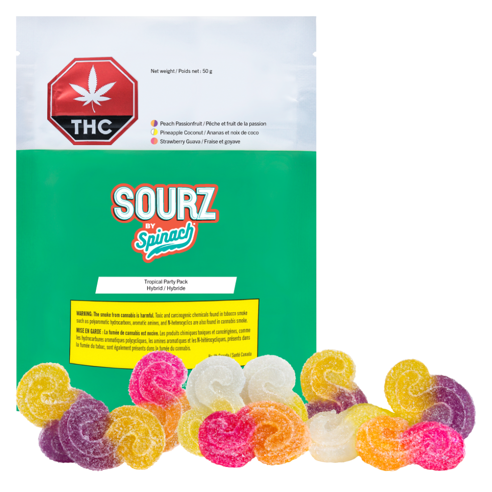 Tropical Party Pack Gummies (Sourz by Spinach) • Wiid Boutique Inc.