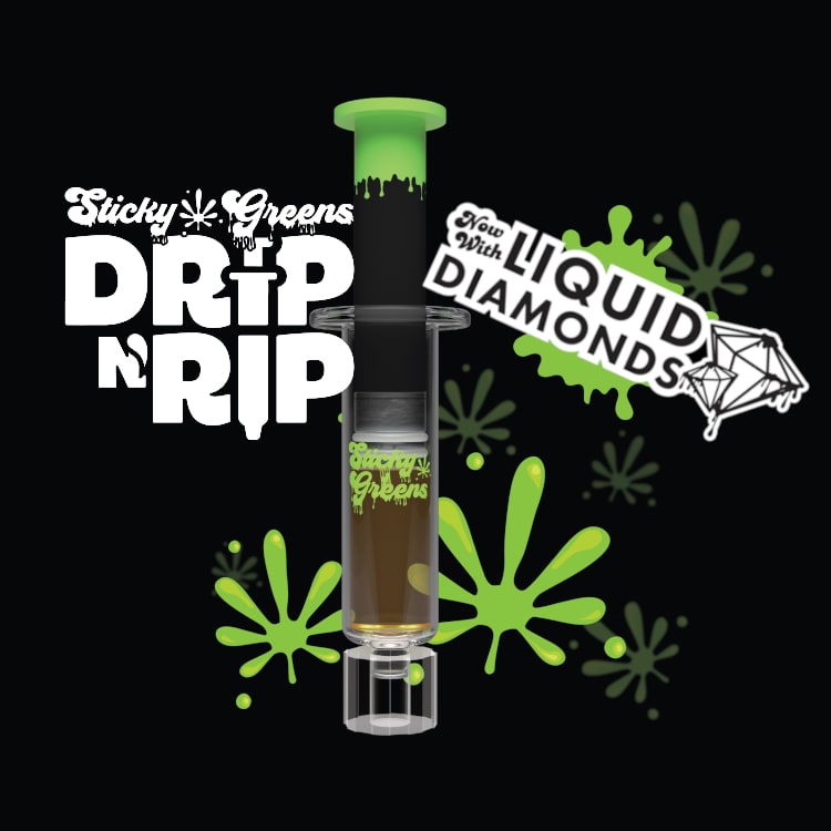Just Greens Liquid Diamonds Syringe (Sticky Greens Drip n' Rip) • Wiid ...