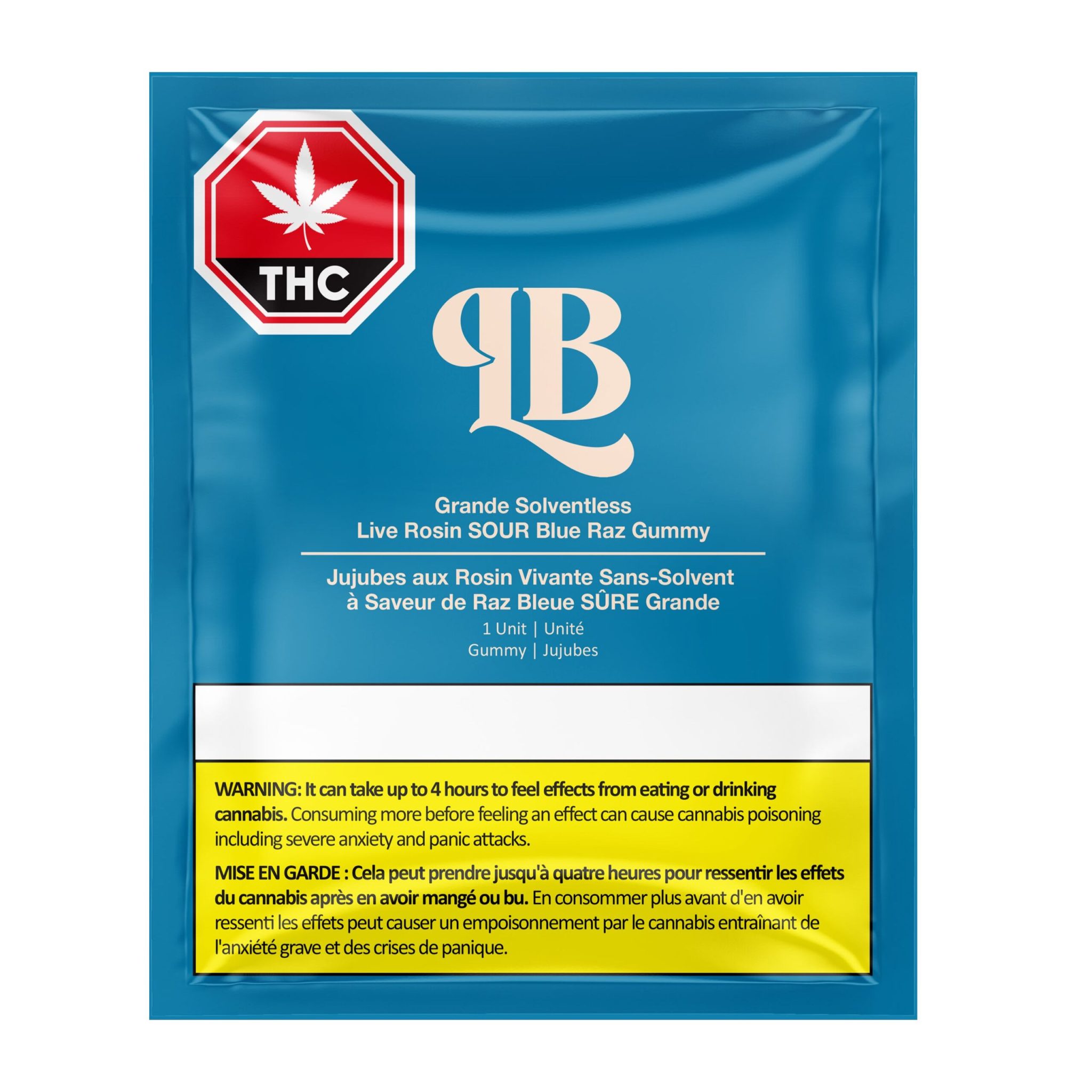 Sour Blue Raz Gummy - 1 x 10mg Grand Solventless Live Resin(La Boca ...